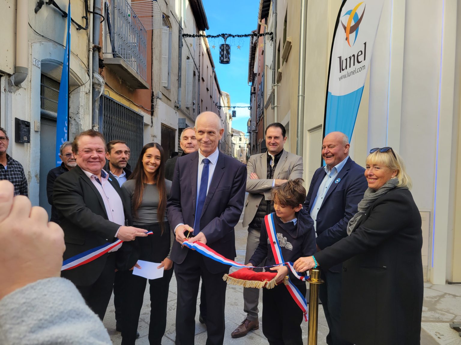Lunel : Christian POUJOL aux côtés du Maire pour inaugurer la rue de la ...